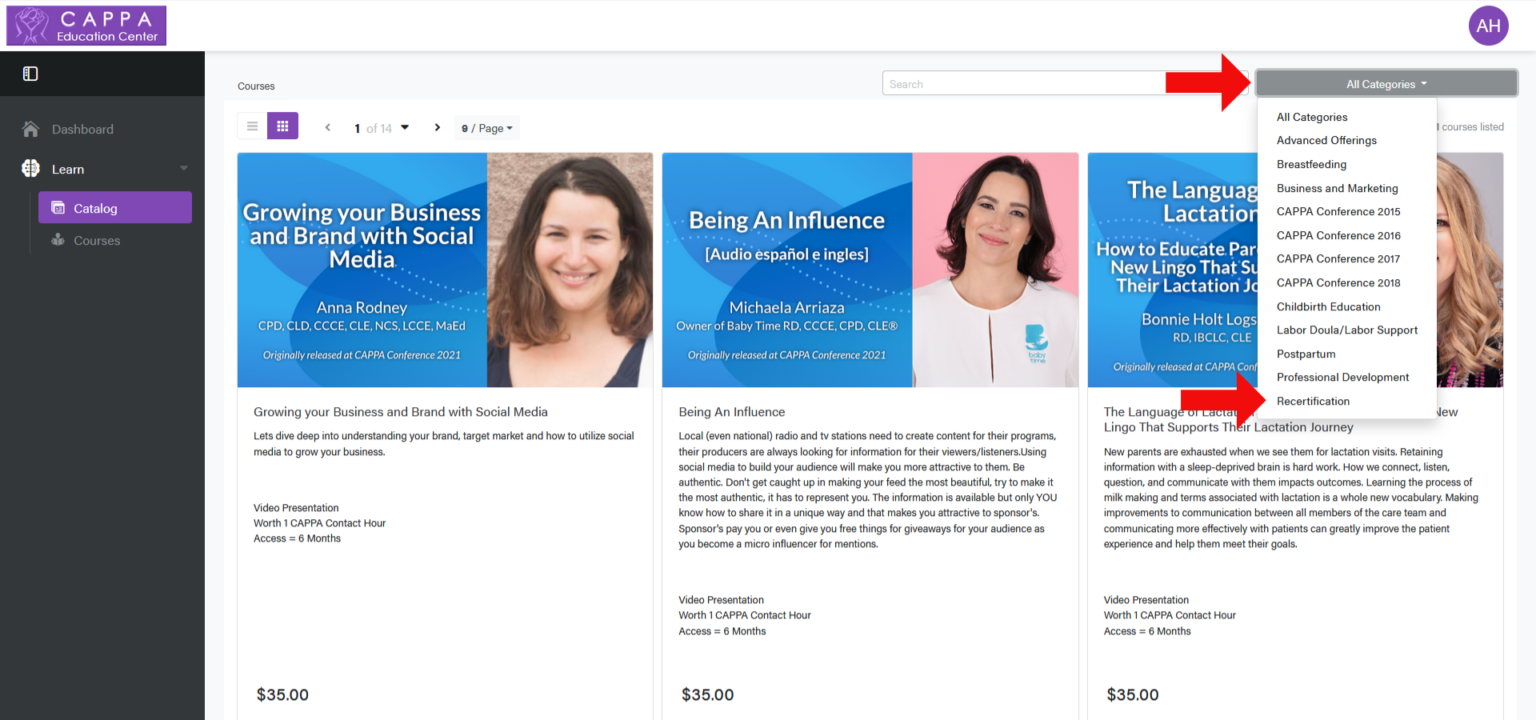 Online Recertification with CAPPA | CAPPA